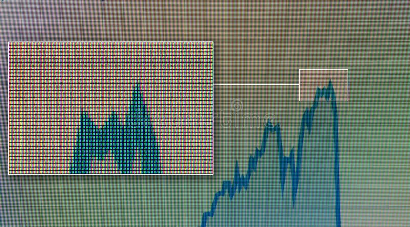 Zoom To Graph on Mobile Screen with Pixels Stock Image - Image of ...