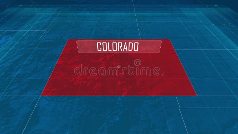 Zoom in To the Map of Colorado State, with Text and Textless Stock ...