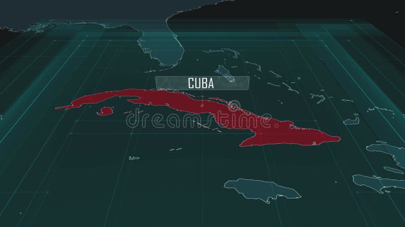 Cuba Map - Zoom. Regions. Grayscale. Stock Footage - Video of havana ...