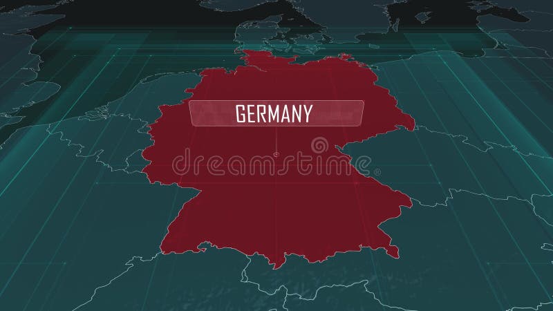 Zoom in To the Map of Germany, with Text and Textless Stock Video ...