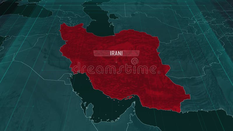 Zoom in To the Map of Iran with Text, Textless Stock Video - Video of ...