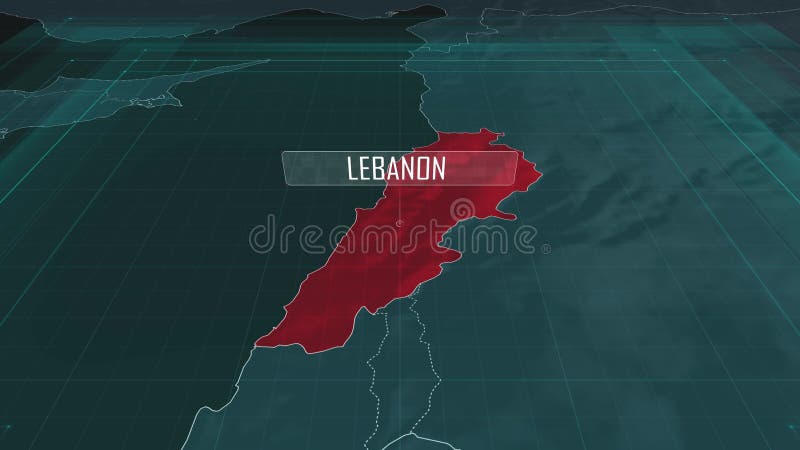 Zoom in To the Map of Lebanon, with Text and Textless Stock Video ...