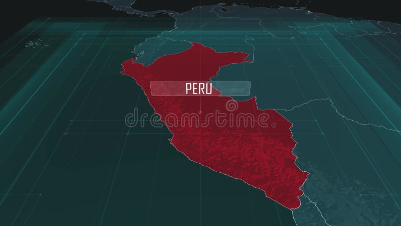 Zoom in To the Map of Peru, with Text and Textless Stock Footage ...