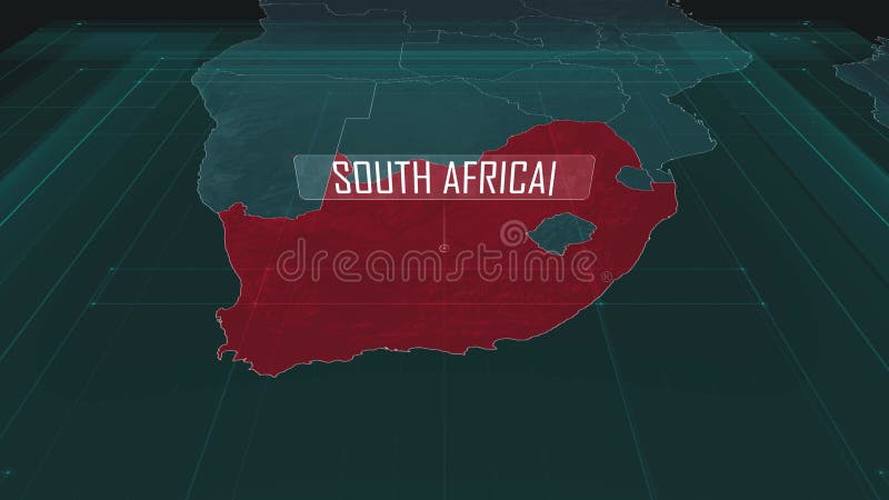 Zoom in To the Map of South Africa, with Text and Textless Stock ...