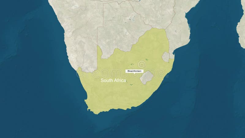 Zoom in To the Map of South Africa with Text, Textless, and with Flag ...