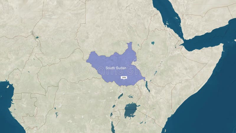 Zoom in To the Map of South Sudan with Text, Textless, and with Flag ...