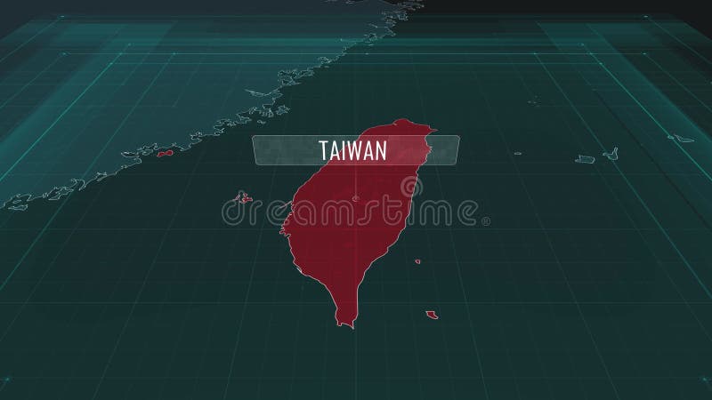 Zoom in To the Map of Taiwan, with Text and Textless Stock Footage ...