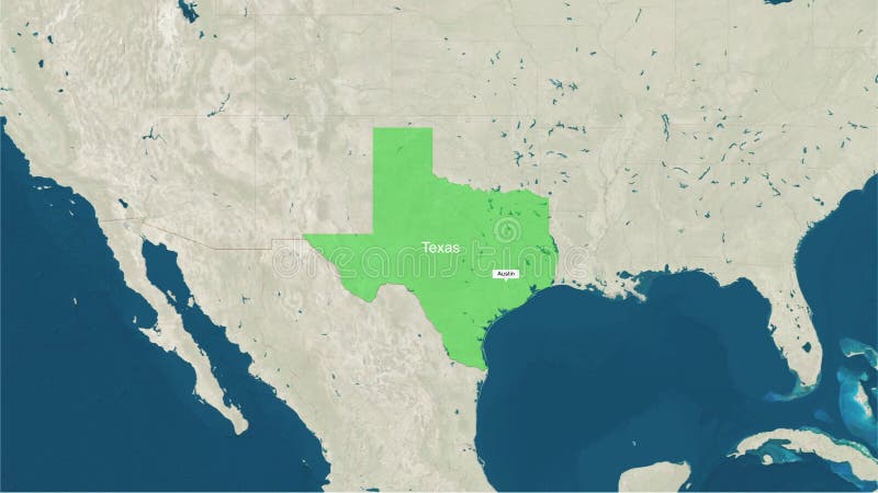 Zoom in To the Map of Texas with Text, Textless, and with Flag Stock ...