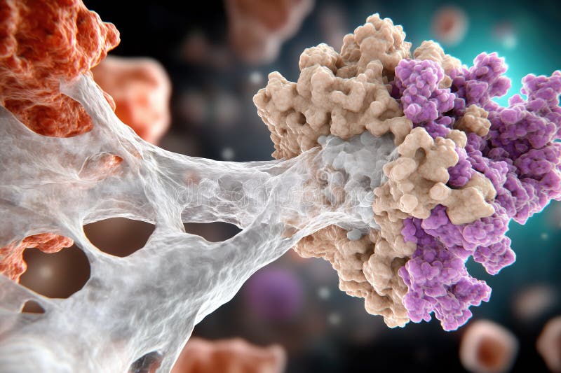 Zoomed Bacteria Under Microscope Lens Stock Illustration - Illustration ...