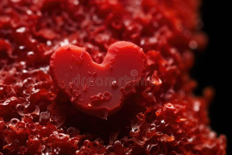 Zoomed Blood Drop Showing Cholesterol Particles Under a Microscope ...