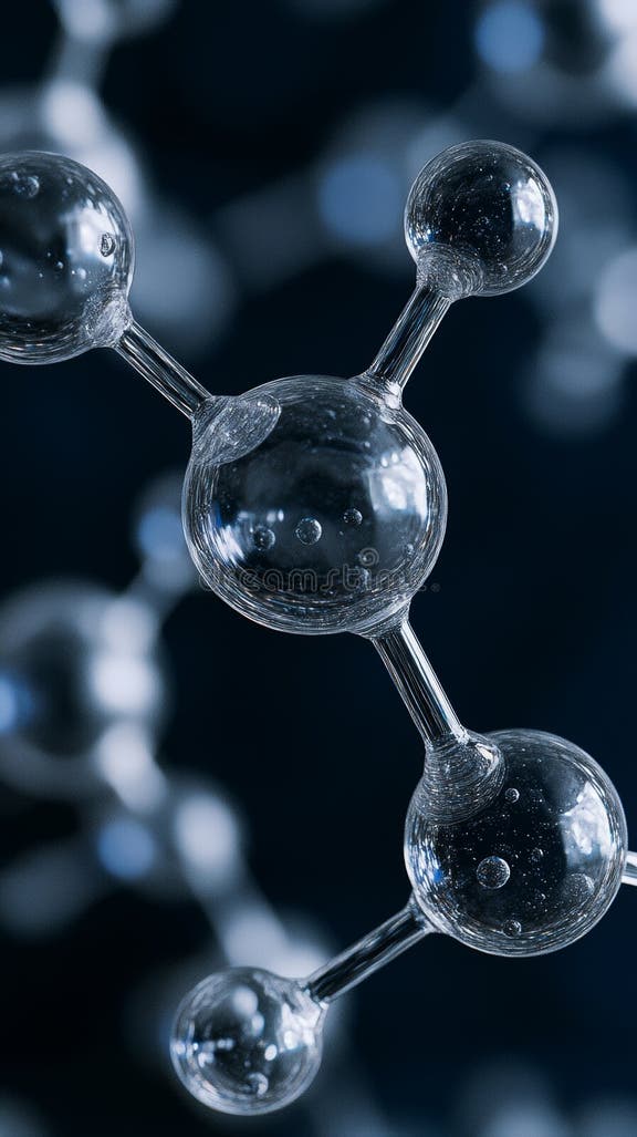 A Zoomed-in Depiction of a Molecular Structure, Featuring Connected ...