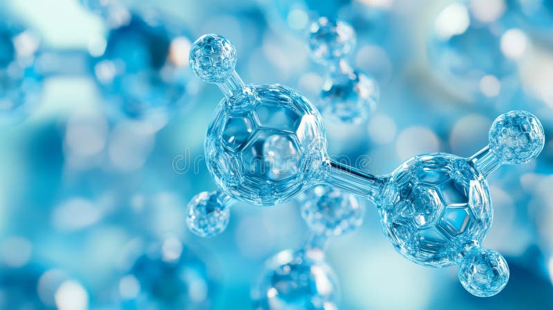 A Zoomed-in Depiction of a Molecular Structure, Featuring Interwoven ...