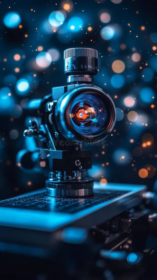 A Zoomed-in Image of an Advanced Lens or Optical Device, Displaying ...