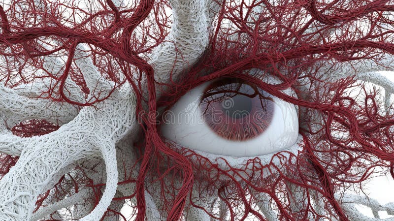A Zoomed-in Image of an Eye with Visible Red Veins Stock Image - Image of optometry, face: 358271981
