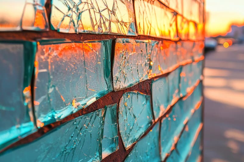 Zoomed-in Image of a Fractured Office Window, Potentially from ...