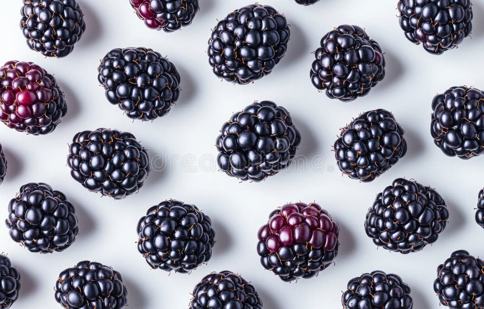 A Zoomed-in Image of Fresh Blackberries, Emphasizing Their Deep Color ...