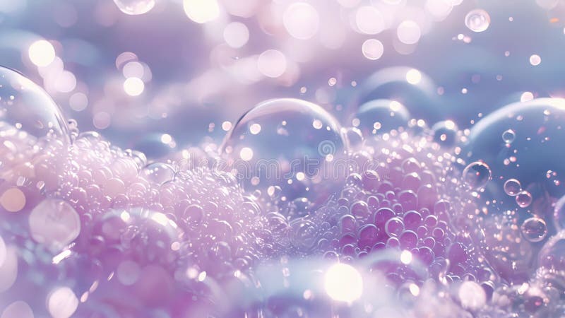 A Zoomed in Image Shows the Tiny Bubbles within the Foam Each Emitting a Soft Dazzling Glow ...