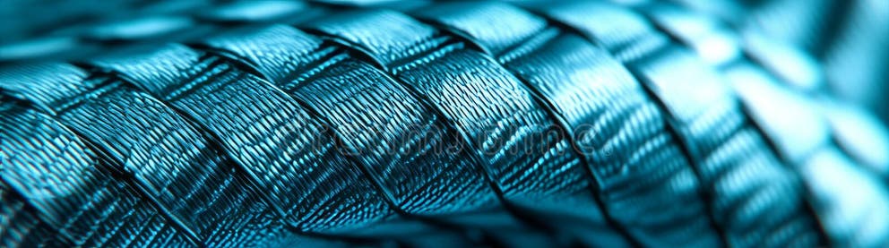 A Zoomed-in Image of Textured Blue Fabric, Revealing Its Smooth, Wave ...