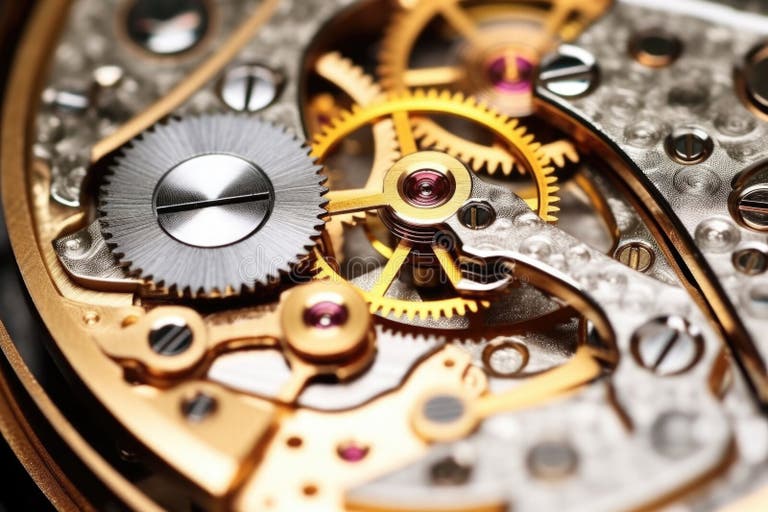 Zoomed-in Image of a Watch Spring Stock Illustration - Illustration of ...