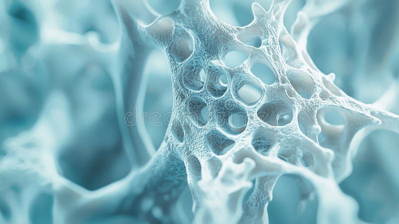 A Zoomed-in Perspective of Bone Structure Highlighting Osteoporosis ...