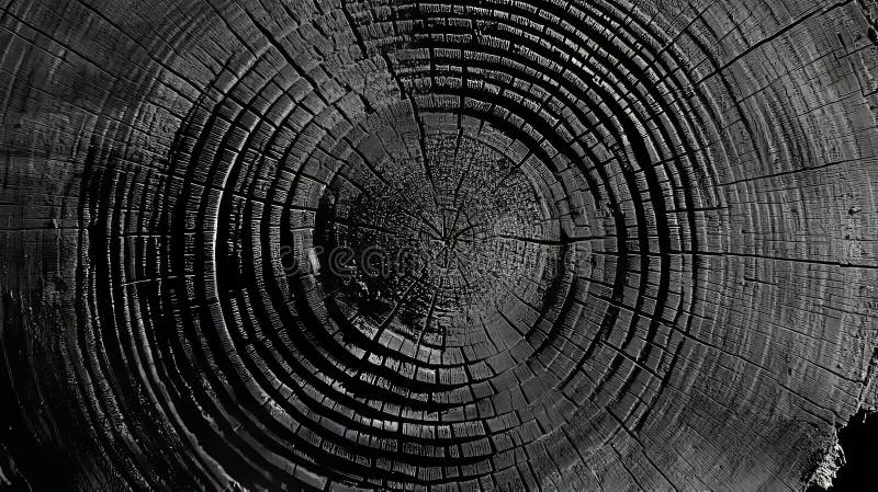A Zoomed-in Perspective of a Tree Trunk Cross-section, Displaying the ...