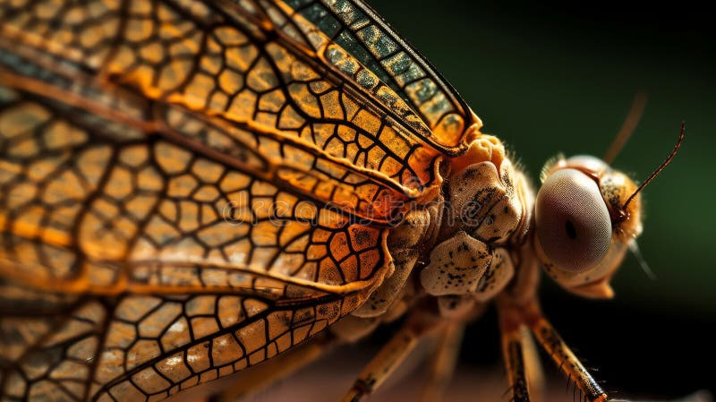 A Zoomed in Portrayal of a Butterflys Delicate Wings. AI Generated ...