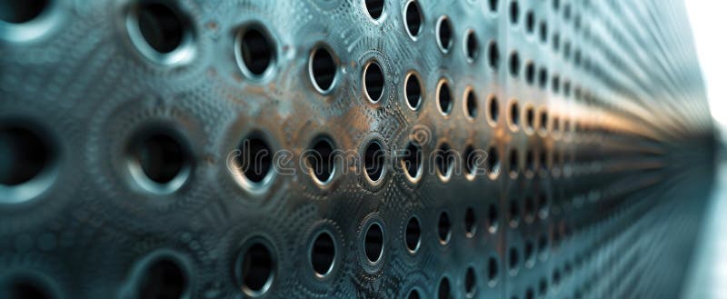 Zoomed-in Texture of Perforated Metal, Focusing on the Pattern and ...
