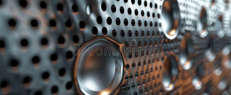 Zoomed-in Texture of Perforated Metal, Focusing on the Pattern and ...