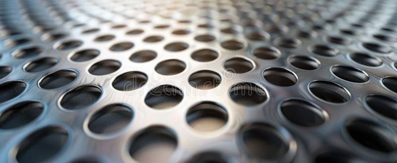 Zoomed-in Texture of Perforated Metal, Focusing on the Pattern and ...