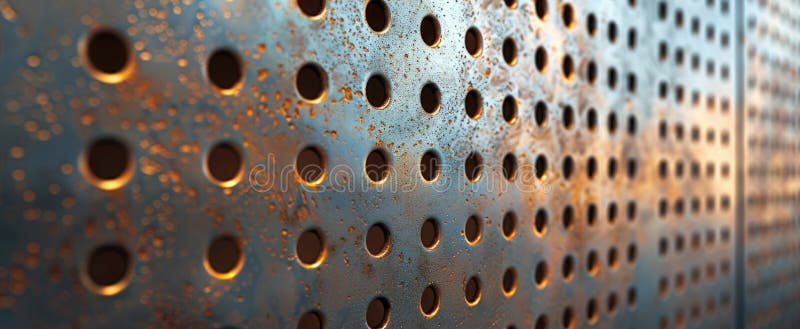 Zoomed-in Texture of Perforated Metal, Focusing on the Pattern and ...
