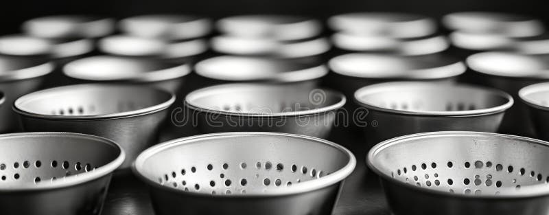 A Zoomed-in View of a Circular Metal Object Featuring Perforated ...