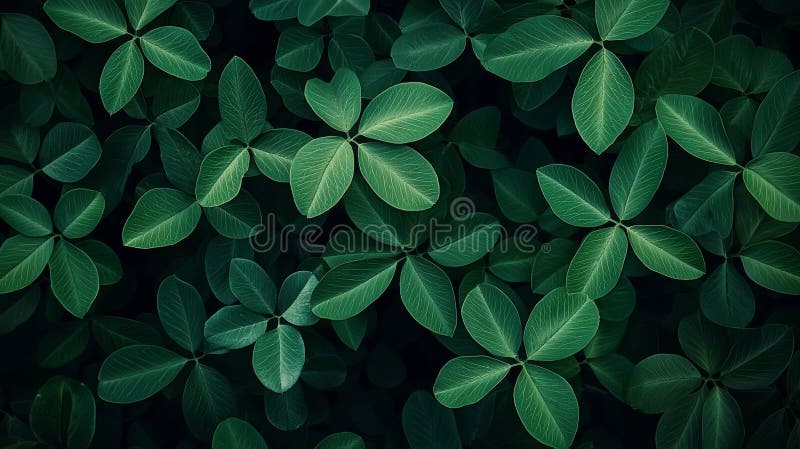 A Zoomed-in View of Flourishing Green Leaves, Emphasizing a Fresh and ...