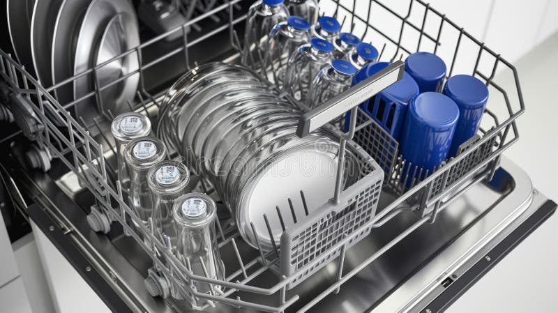 A Zoomedin Image of the Dishwashers Lower Rack Highlighting the ...