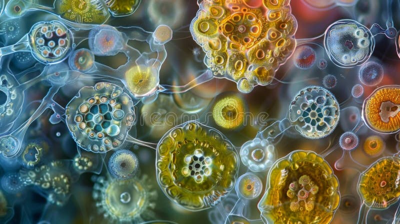 A Zoomedin Image of a Diverse Community of Protozoa Each with Unique ...