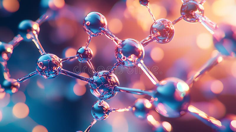 A Zoomedin Image of the Molecular Structure of Caffeine, with Its Atoms ...