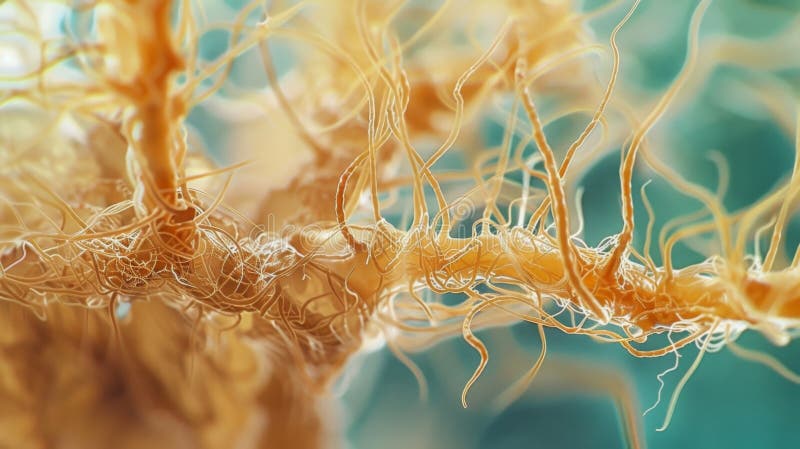 Zoomedin Photo of a Single Root Hair Showcasing the Microscopic ...