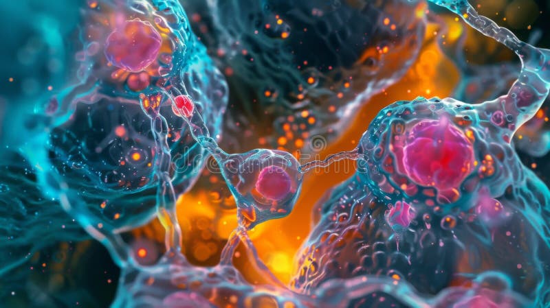 Zoomedin View of Cells Interacting with the Eggs Outer Layer Showcasing ...