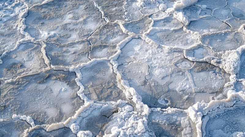Zoomedin View of the Distinct Hexagonal Shapes Formed by Salt Crystals ...