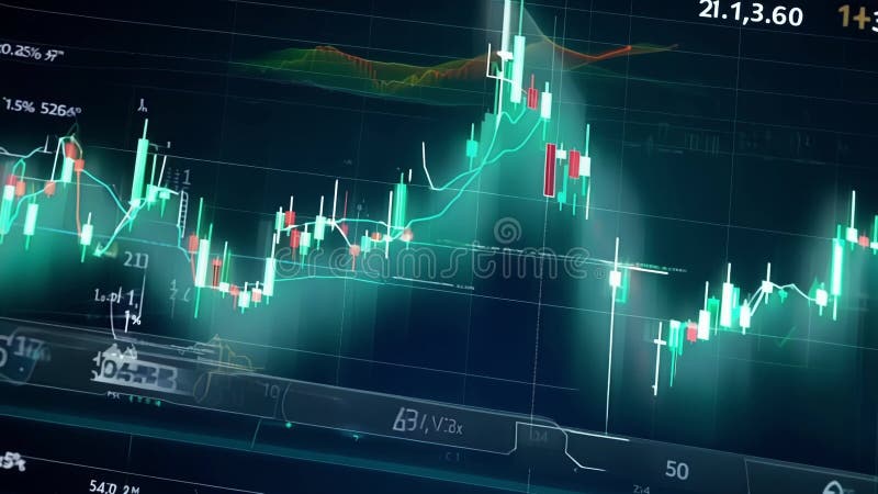 A Zoomedin View of a Holographic Cryptocurrency Chart Showing the Sharp ...