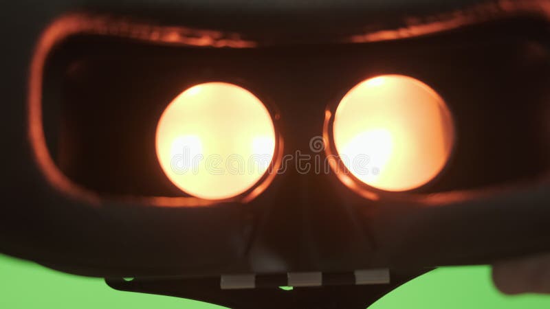 Zooming of Camera into the VR Goggles on the Chromakey Stock Footage ...