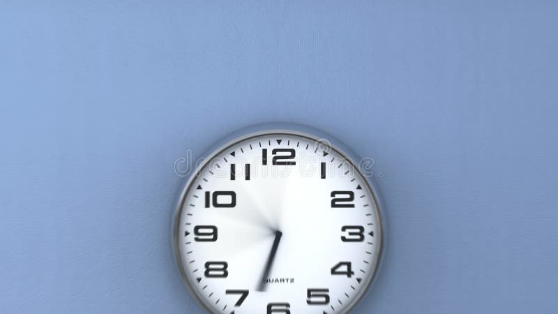 Zooming Office Wall Clock Time Lapse Stock Video - Video of clock ...