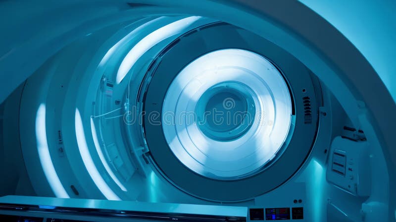 Zooming Out from the Glowing Bore of an MRI Machine, Casting Dynamic ...