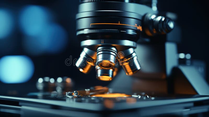 Zooming into Science: Closeup of a Microscope in a Modern Research ...