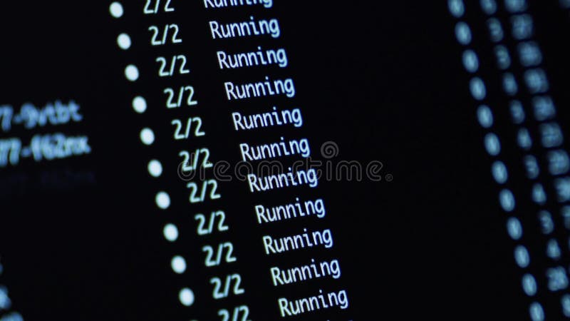 Zooming and Scrolling Terminal Screen with Running Container Statuses ...