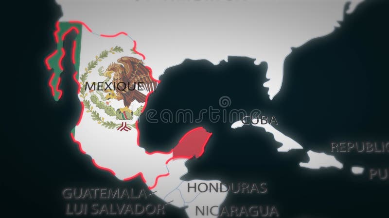 Mexico Map Animated 3D stock video. Video of boxes, federal - 324857515