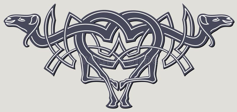 Zoomorph Celticmotive vektor abbildung. Illustration von abbildung ...