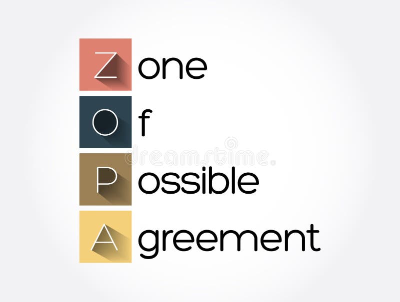 ZOPA - Zone of Possible Agreement Acronym Stock Illustration ...