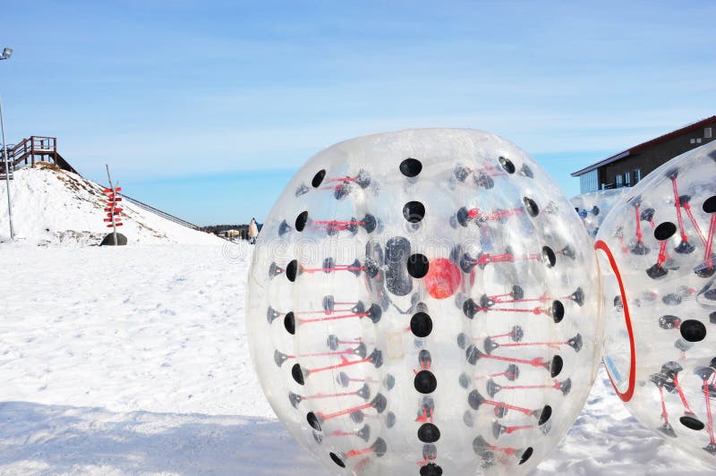 Zorb attraction stock image. Image of shadow, track - 131886487