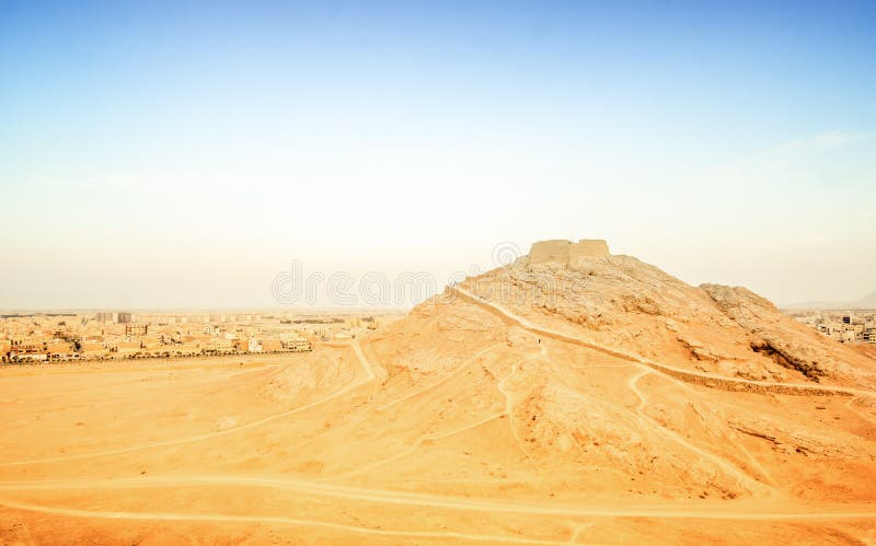 Zoroastrian Fire Temple in Yazd Stock Image - Image of asia, mazdayasna ...