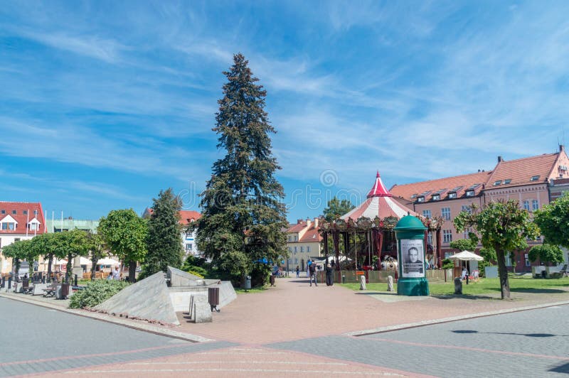 Rynek square in Zory editorial stock image. Image of town - 228010309